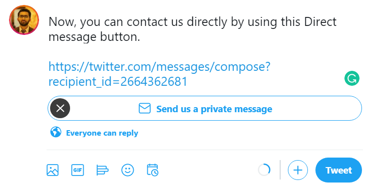 How to Add "Send Us a Private Message" aka Direct Message Button in ...