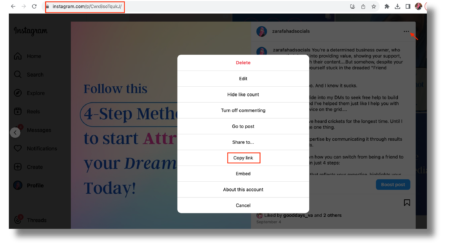 How To Find Your Instagram URL for Profile, Post & Reels