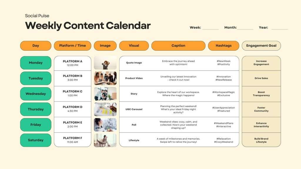 What is a Social Media Calendar? Full Guide + Free Templates | SocialBu ...